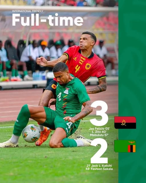 CHIPOLOPOLO FALL SHORT AGAINST ANGOLA IN LUANDA - Diamond Media