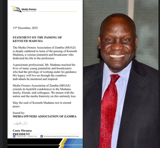 STATEMENT ON THE PASSING OF KENNETH MADUMA - Diamond Media